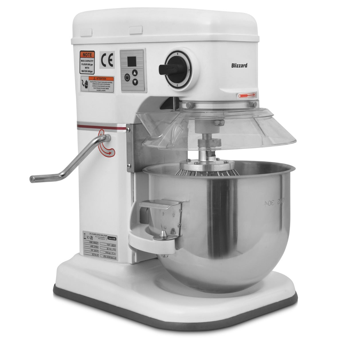 Blizzard 650W White 7 Litre Planetary Mixer – Davlex Catering Equipment